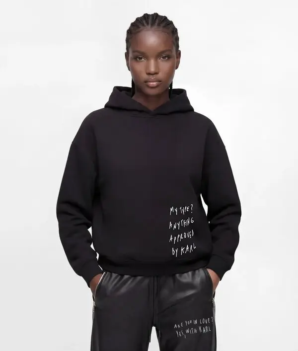 Karl Lagerfeld Klj X Pietro Terzini Boxy Hoodie - Black