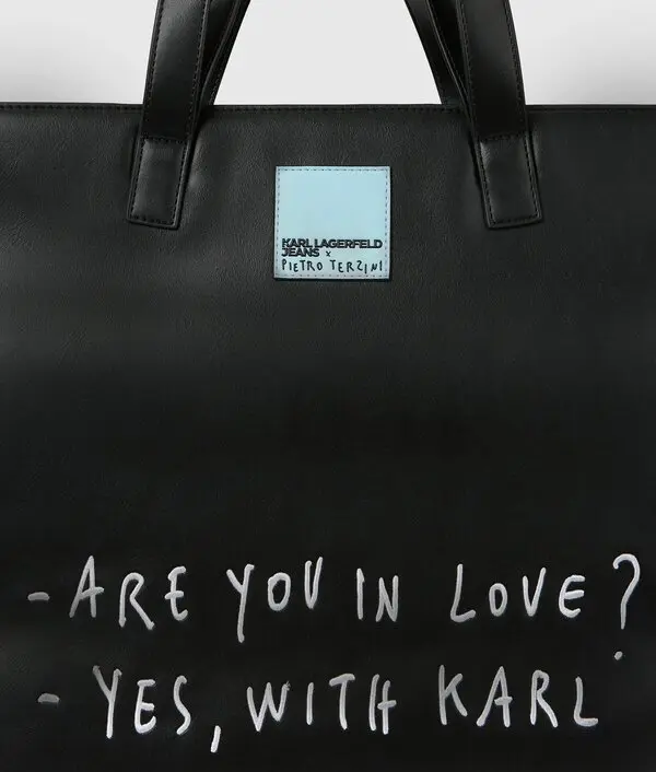 Karl Lagerfeld Klj X Pietro Terzini Extra-large Tote Bag - Black