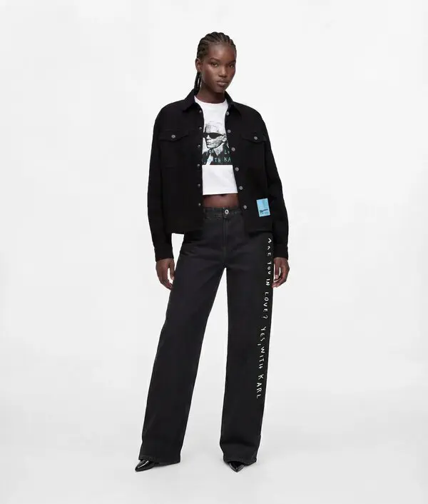 Karl Lagerfeld Klj X Pietro Terzini Wide-leg Jeans - Washed Black