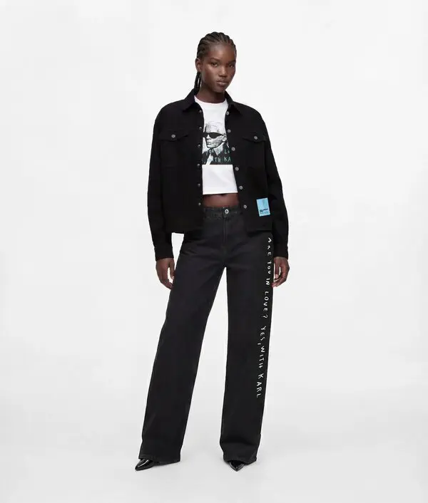 Karl Lagerfeld Klj X Pietro Terzini Wide-leg Jeans - Washed Black