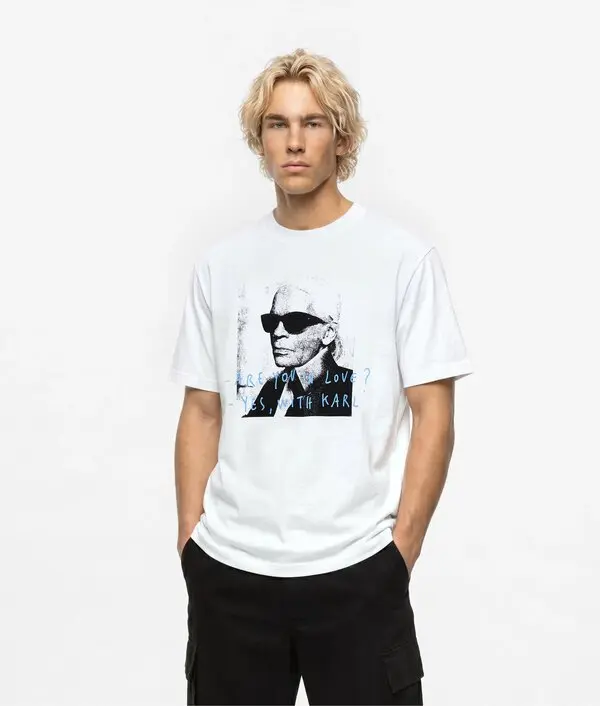 Karl Lagerfeld Klj X Pietro Terzini Relaxed Karl T-shirt - White