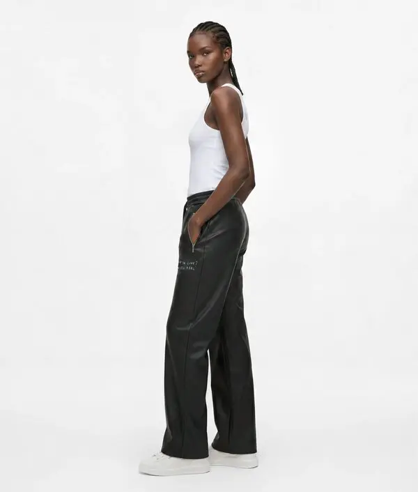 Karl Lagerfeld Klj X Pietro Terzini Faux-leather Pants - Black