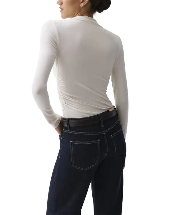 PISTOLA Nathalia Draped Long Sleeve Top