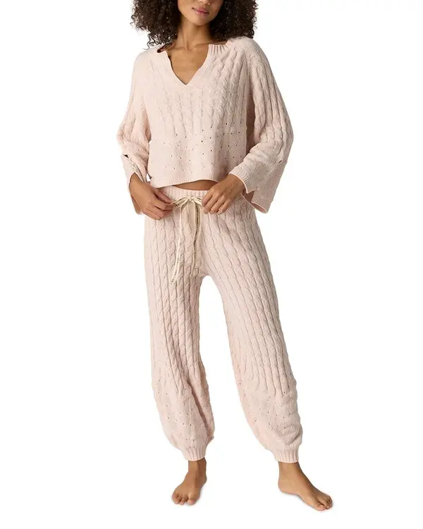 Free People Fireside Crush Knit Drawstring Joggers