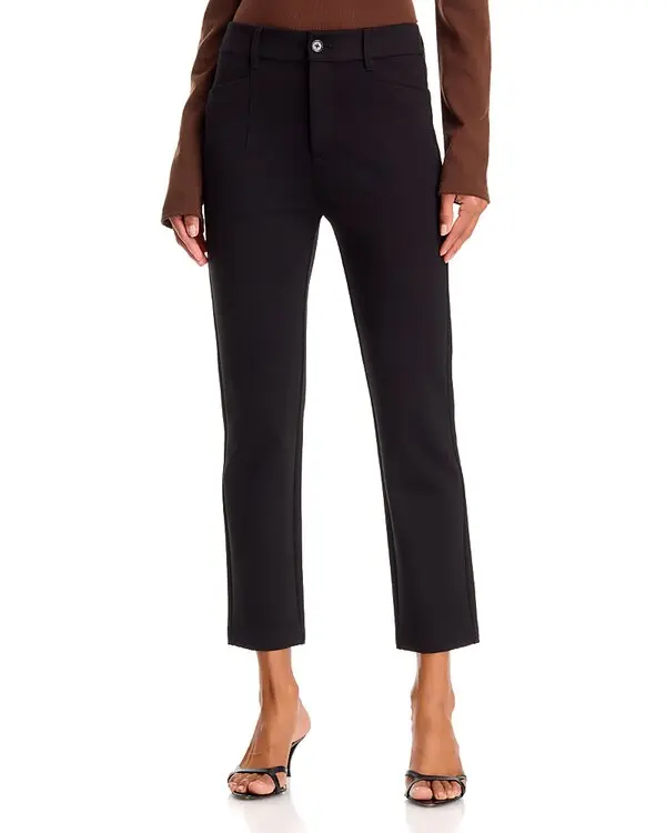 Paige Savoy Slim Ankle Pants - Black