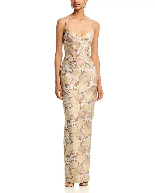 SAU LEE Veda Brocade Dress
