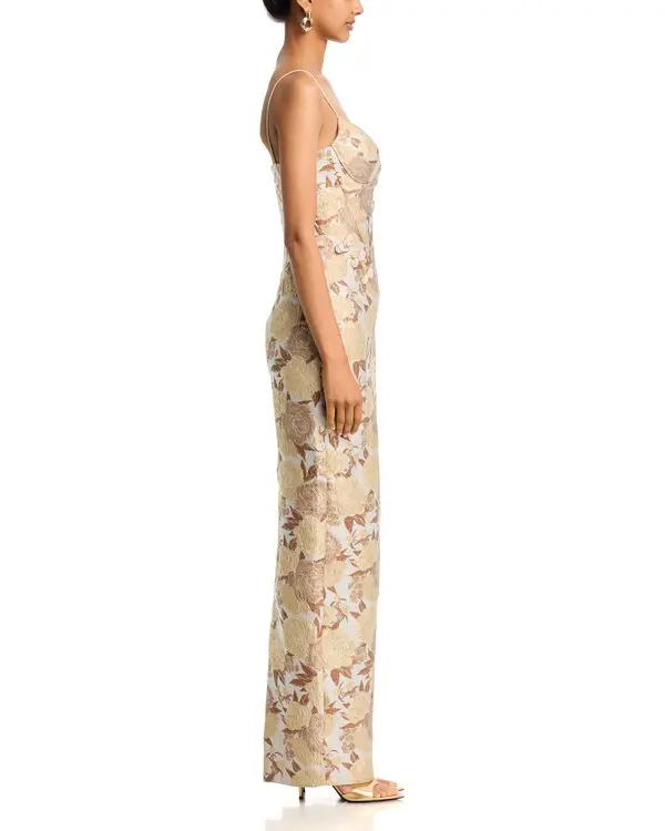 SAU LEE Veda Brocade Dress