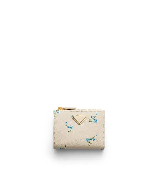 Prada Small Printed Saffiano Leather Wallet