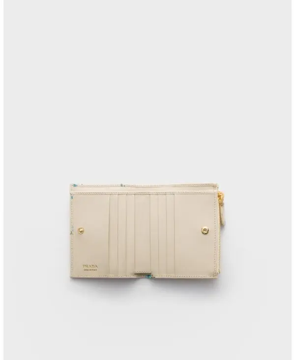 Prada Small Printed Saffiano Leather Wallet
