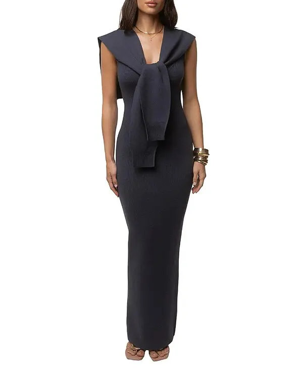 JLUXLABEL Florence Knit Maxi Dress - Navy