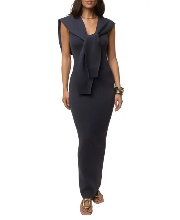 JLUXLABEL Florence Knit Maxi Dress - Navy