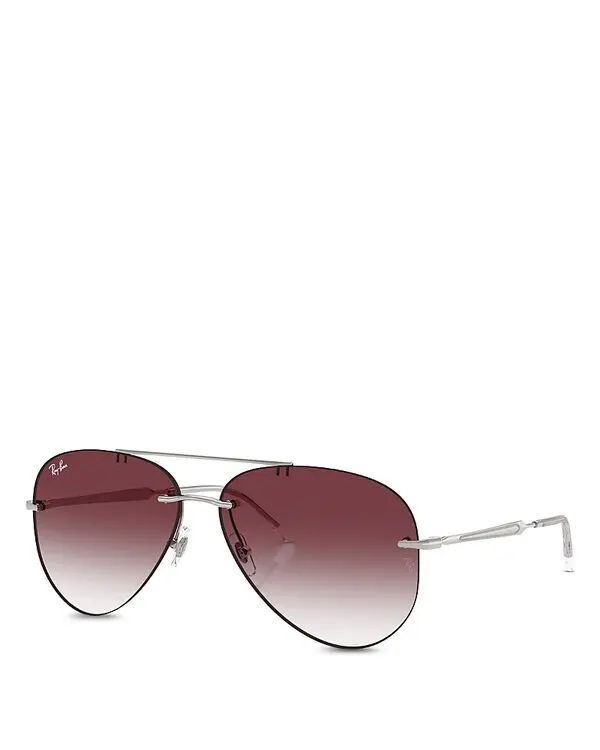 Ray-ban Aviator Sunglasses, 59mm - Silver