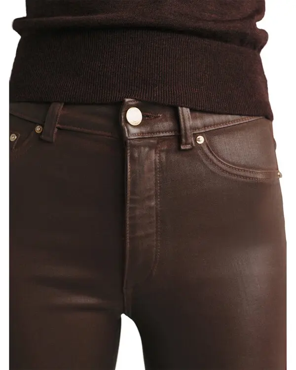 DL1961 Petite Bridget Instasculpt High Rise Bootcut Jeans In Coated