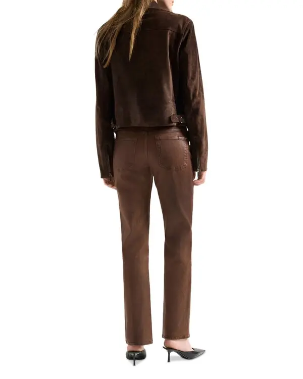 7 For All Mankind Calie Mid Rise Straight Jeans