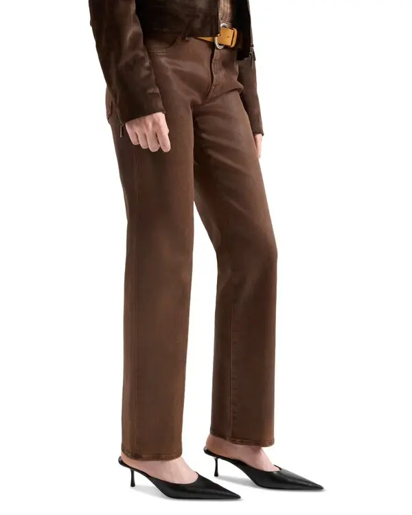 7 For All Mankind Calie Mid Rise Straight Jeans