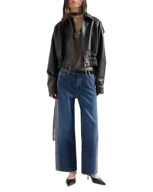7 For All Mankind Stovepipe High Rise Ankle Straight Jeans