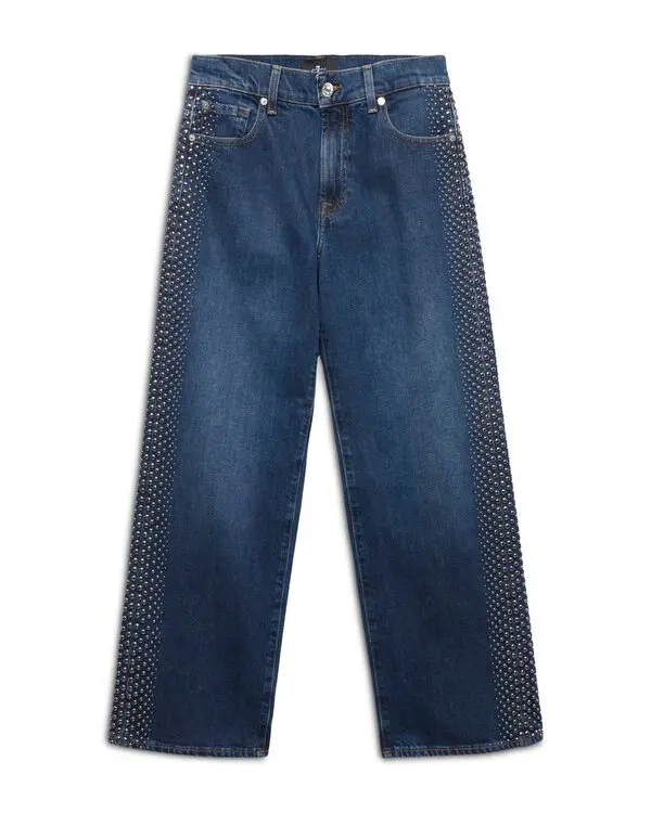 7 For All Mankind Stovepipe High Rise Ankle Straight Jeans