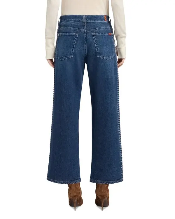 7 For All Mankind Stovepipe High Rise Ankle Straight Jeans