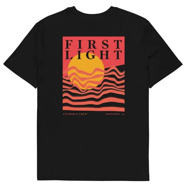 ANCHOR & CREW Fourteen First Light Editions Organic Cotton T-shirt - Black