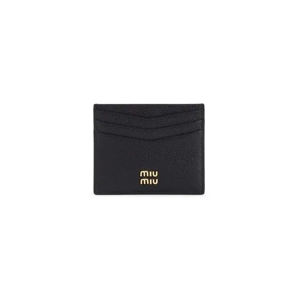 Miu Miu Calf Leather Card Case - Black