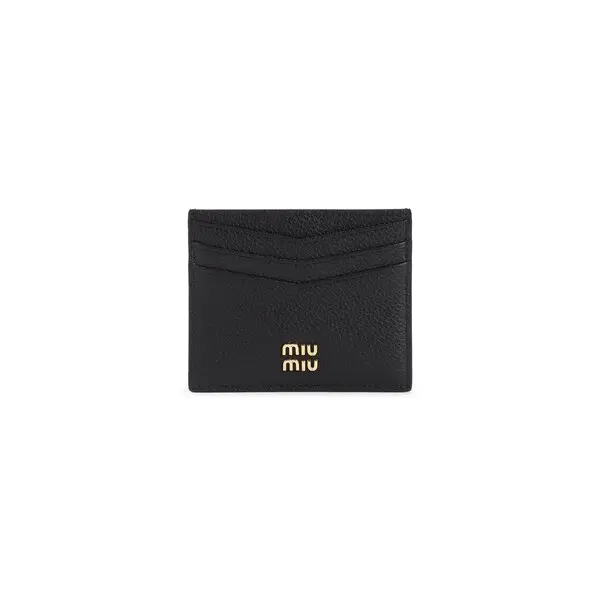 Miu Miu Calf Leather Card Case - Black