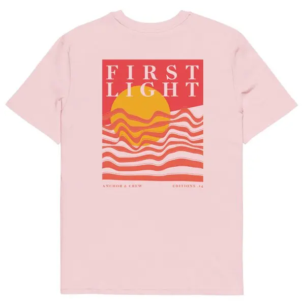 ANCHOR & CREW Cotton Fourteen First Light Editions Organic Cotton T-shirt - Pink