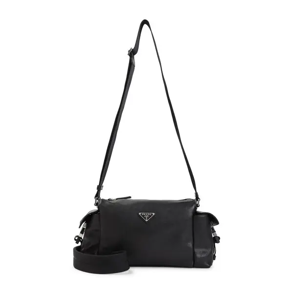 Prada Leather Bandoliera Bag - Black