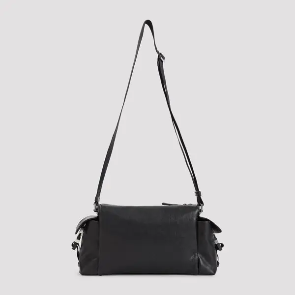 Prada Leather Bandoliera Bag - Black