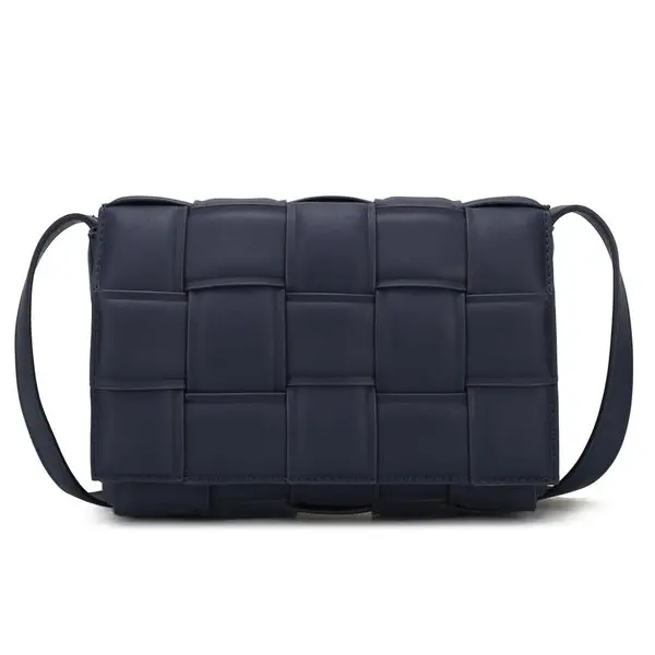 MKF COLLECTION BY MIA K. Ginger Woven Shoulder Bag Navy