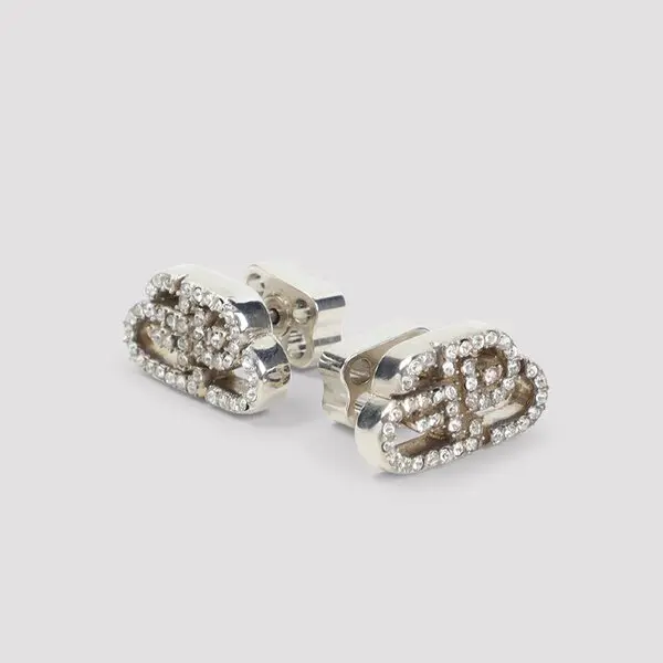 Balenciaga Bb Stud Xs Earrings - Silver