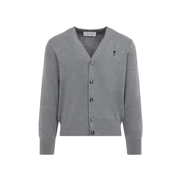 AMI Paris Adc Cardigan - Gray