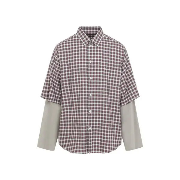 Balenciaga Wrong Sleeve Shirt - Red