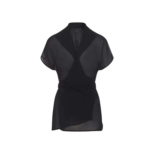Rick Owens Wrap Ss Top - Black