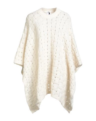 Liviana Conti Cape Size Alpaca Wool, Polyamide, Wool, Cashmere - Cream