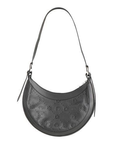 MARINE SERRE Shoulder Bag Soft Leather - Black