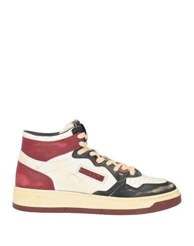 AUTRY Sneakers Burgundy Size Leather, Textile Fibers - Red