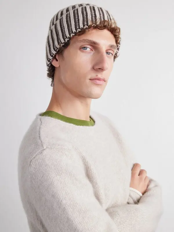 MFPEN Stage Ribbed Wool Beanie - Brown