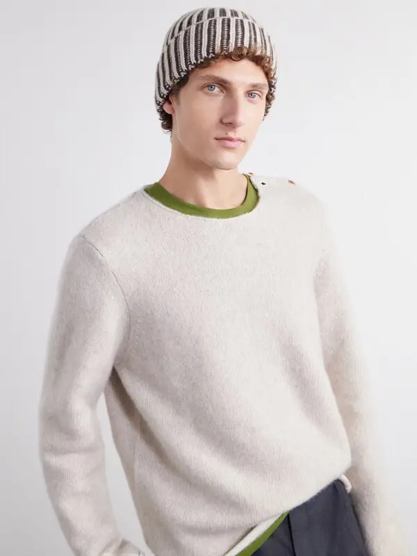 MFPEN Stage Ribbed Wool Beanie - Brown