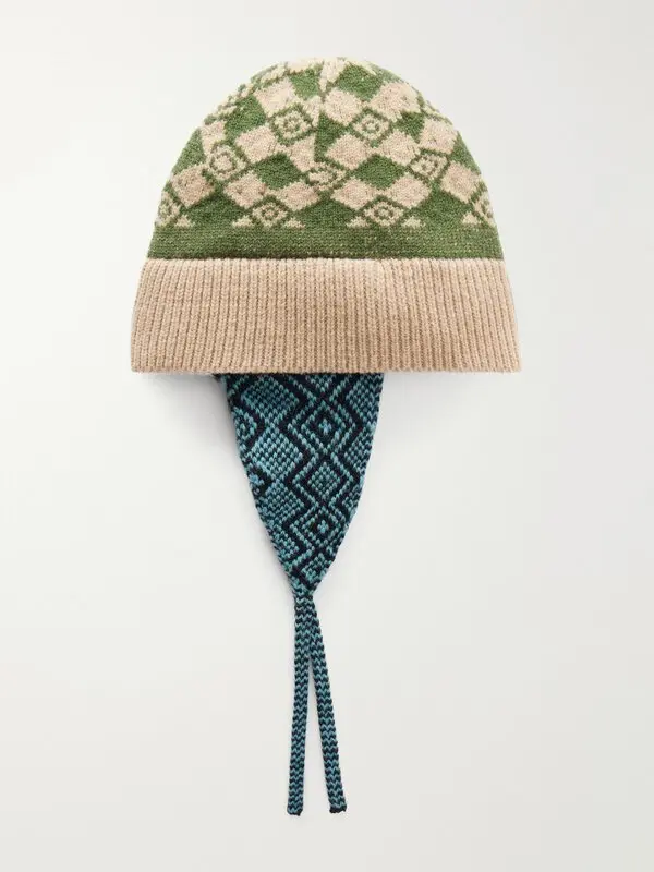 Dries Van Noten Marvin Wool-jacquard Beanie