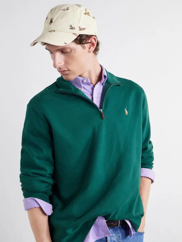 Polo Ralph Lauren Leather-trimmed Embroidered Cotton-corduroy Cap - Neutrals