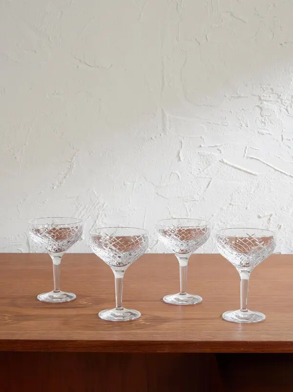 SOHO HOME Barwell Set Of Four Crystal Champagne Glasses