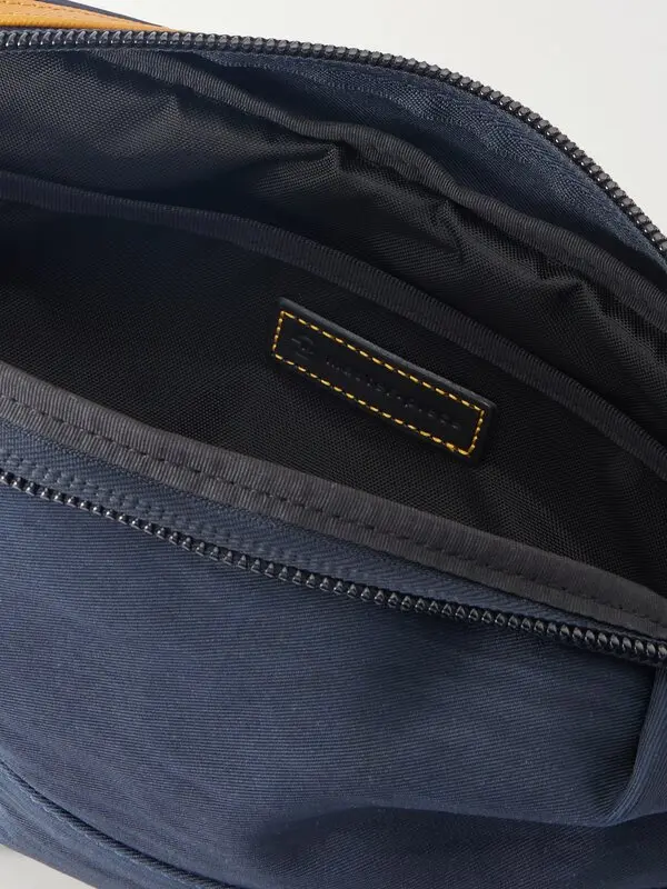 MASTER-PIECE CO Link Leather-trimmed Nylon-twill Belt Bag