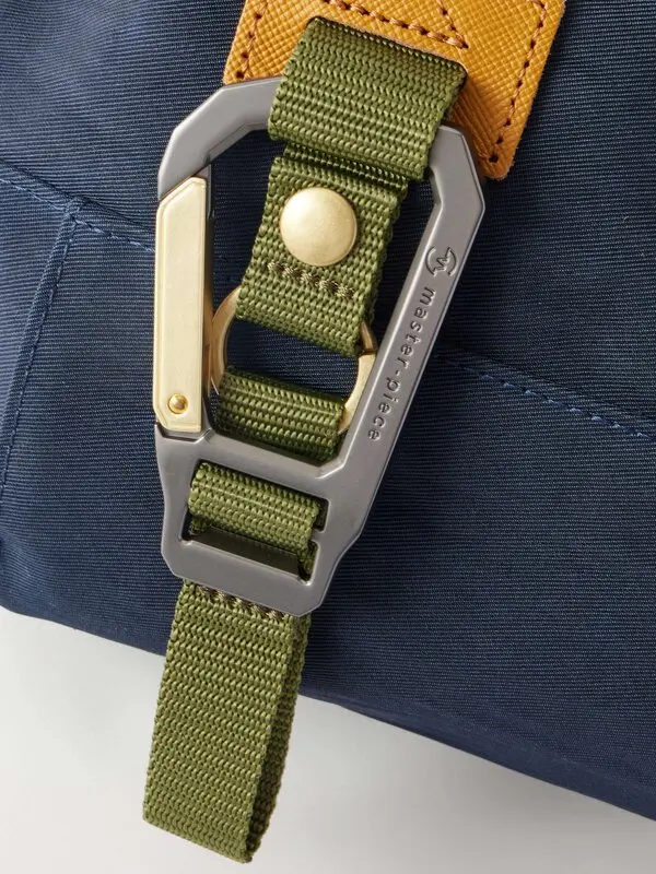MASTER-PIECE CO Link Leather-trimmed Nylon-twill Belt Bag