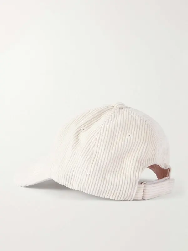 Nn07 Dad 50004 Organic Cotton-corduroy Cap - Ecru