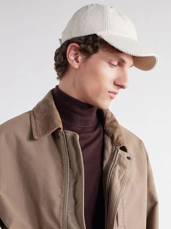Nn07 Dad 50004 Organic Cotton-corduroy Cap - Neutrals
