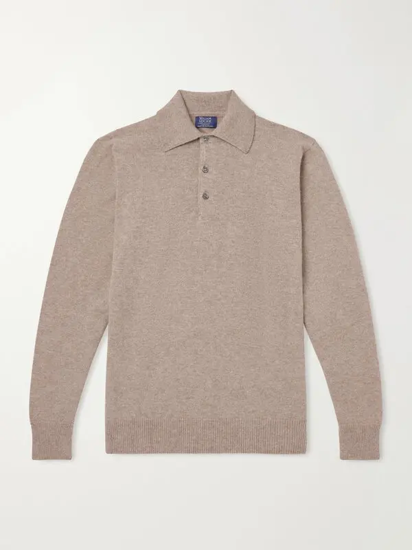 William Lockie Wool Polo Sweater - Neutrals