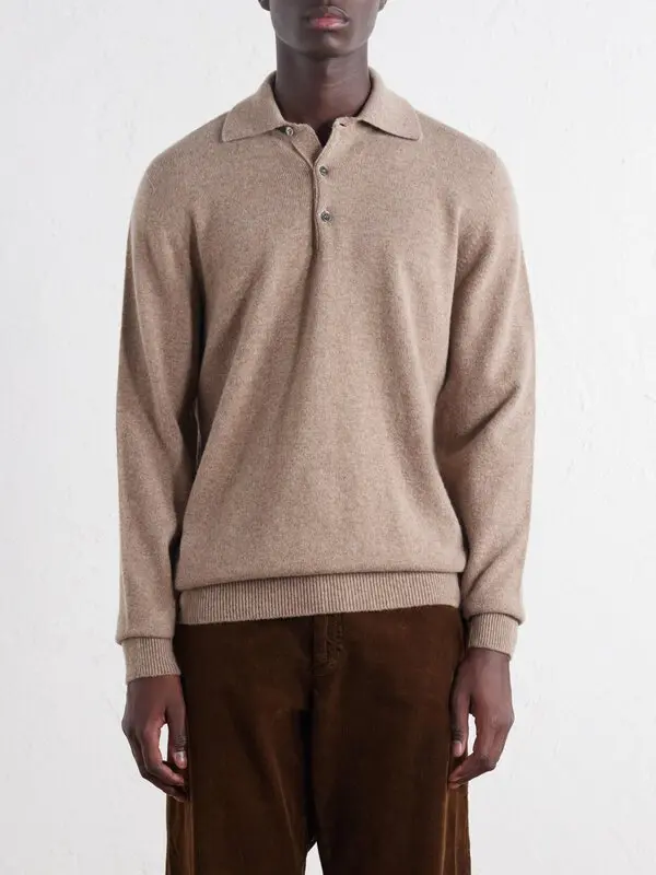 William Lockie Wool Polo Sweater - Neutrals