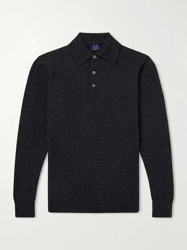 William Lockie Wool Polo Sweater - Gray