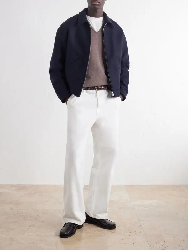 William Lockie V-neck Wool Sweater
