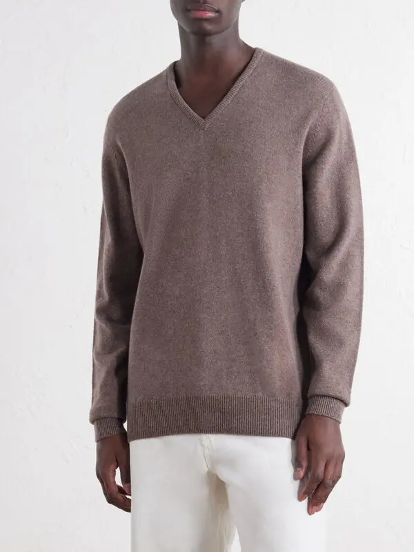 William Lockie V-neck Wool Sweater